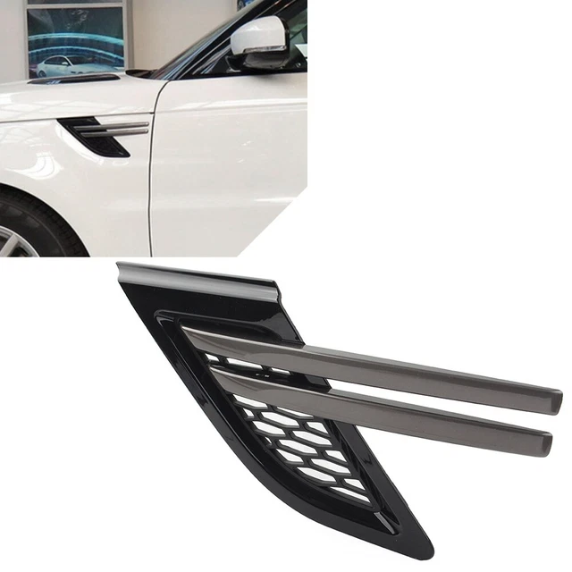 BLACK TRIM FRONT Fender Air Vents Grill For Land Rover Range Rover ...