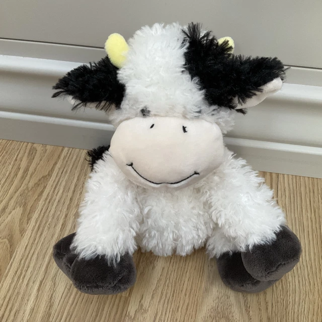 8& SAINSBURYS HOME BLACK WHITE FRIESIAN COW SOFT CUDDLY TOY TEDDY BEAR ...