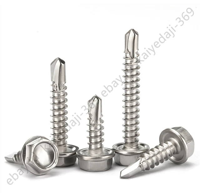 M4.2 M4.8 M5.5 M6.3 410 vis autoperceuse à tête hexagonale en acier inoxydable EUR 7,91 ...