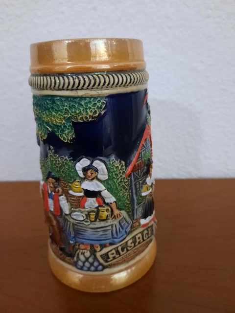 SUPERBE CHOPE À Bière Alsacienne En Relief Avec Tampon D'origine EUR 15 ...