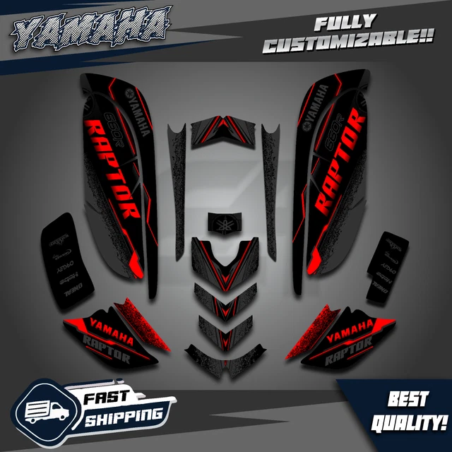 YAMAHA RAPTOR 660 kit graphics decals stickers atv wrap quad all year ...