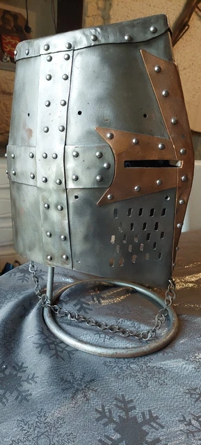 CASQUE CHEVALIER MEDIEVAL moyen age croisade knight helmet crusader ...