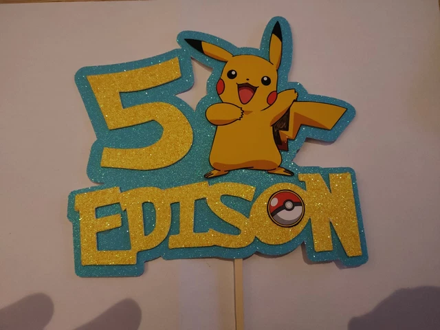 PERSONALISED POKEMON PIKACHU Cake Topper Happy Birthday - £5.50 ...