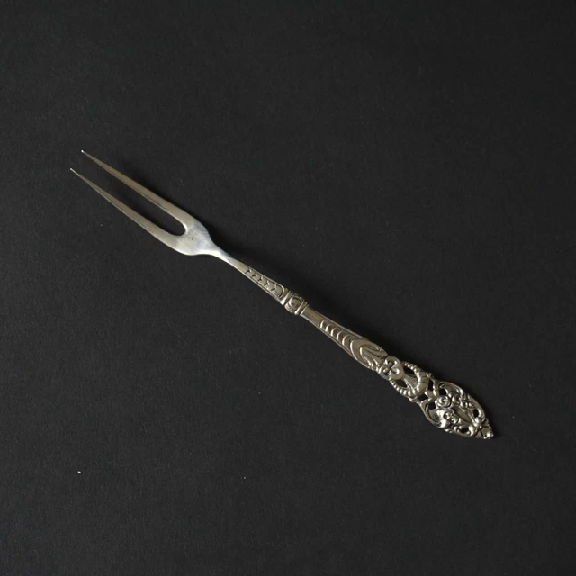 FOURCHETTE À VIANDE Argent 800 Croissant Couronne 1.97Z EUR 34,94 ...