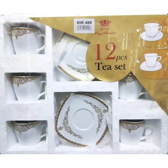 ROYAL CUP AND Saucer Set 12 Piece Porcelain Donya Tea Set Coffee ...