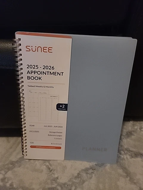 SUNEE 2025-2026 APPOINTMENT Book Tabbed Weekly & Monthly July 2025/ Jun ...