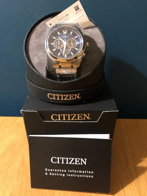 CITIZEN ECO-DRIVE TITANIUM Chrono Sapphire Glass Blue Dial Watch £225. ...