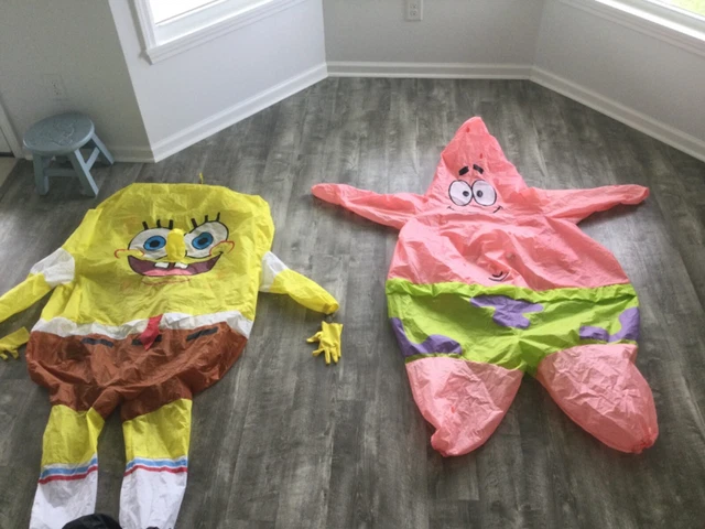 SPONGEBOB SQUAREPANTS AND Patrick Star Inflatable Costumes 5'3"-5'6 ...