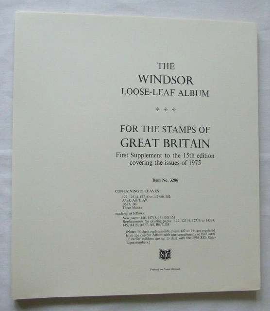 STANLEY GIBBONS WINDSOR Great Britain Various Illustrated Stamp Album ...