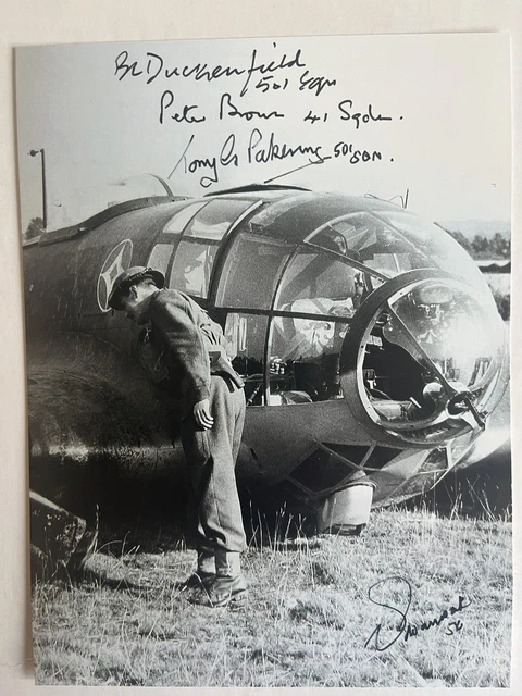 CRASHED LUFTWAFFE PLANE Photo Signed 4 WW2 RAF Battle Of Britain Pilots ...
