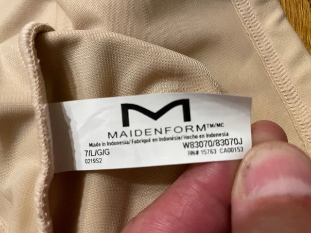 MAIDENFORM CAMISOLE FLEXEES Cool Comfort Firm Wirefree Beige W83070 ...