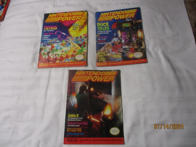NINTENDO POWER MAGAZINE Jan/Feb 1989 Sept/Oct 1989 Nov/Dec 1989 Posters ...