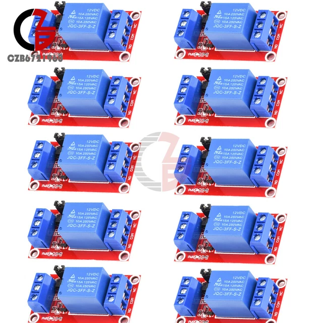 1-10PCS 12V 1CHANNEL Module High/low level trigger Relay Module with ...