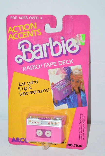VTG BARBIE 1987 Magic Moves radio tape deck NEW in Original Package ...