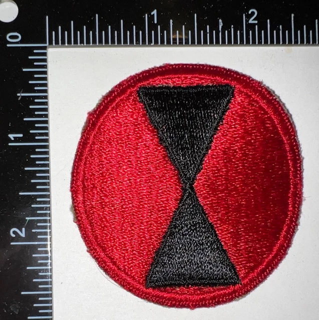 WWII US ARMY 7th Infantry Division RED Edge Patch EUR 23,04 - PicClick DE