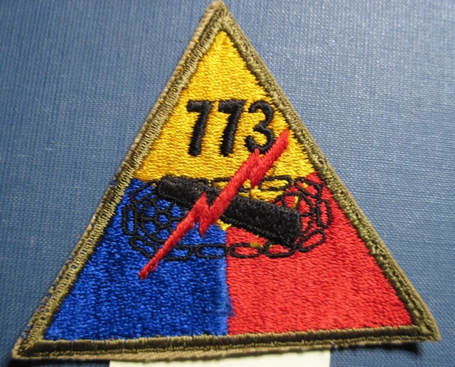US ARMY WW2 era PATCH OD Border 773rd ARMORED TANK DESTROYER BATTALION ...