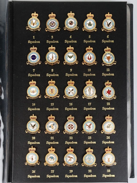 RAF MUSEUM BADGE Collection in Album, complete collection of 100 lapel ...