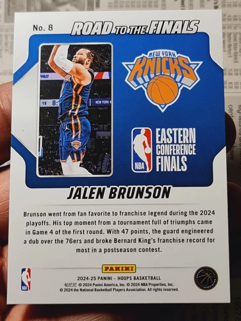 JALEN BRUNSON 2024-25 NBA Hoops Basketball Road to the Finals -NY Sparkly #8 $1.85 - PicClick AU