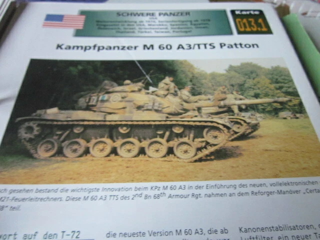 MILITÄRFAHRZEUGE ARCHIV PANZER 13.1 M60 A3/TTS Österreich, USA 4S EUR 4 ...
