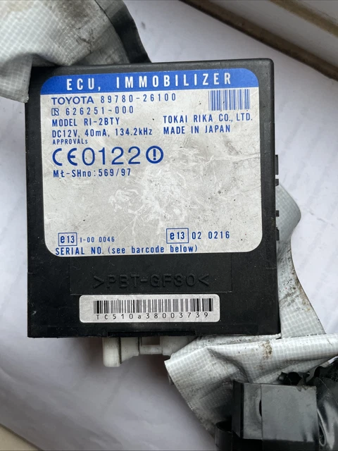 TOYOTA HIACE POWER Van Immobiliser ECU & Key Set Including Ariel Box ...