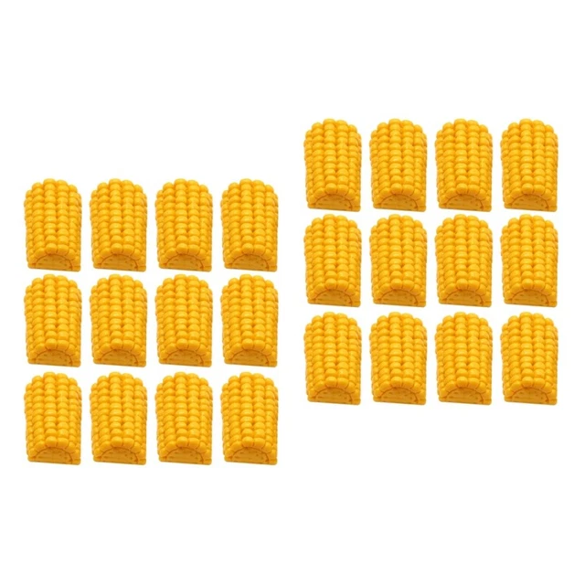 2 COUNT FAKE Corn Cob Artificial on The Mini Flatback Embellishments ...