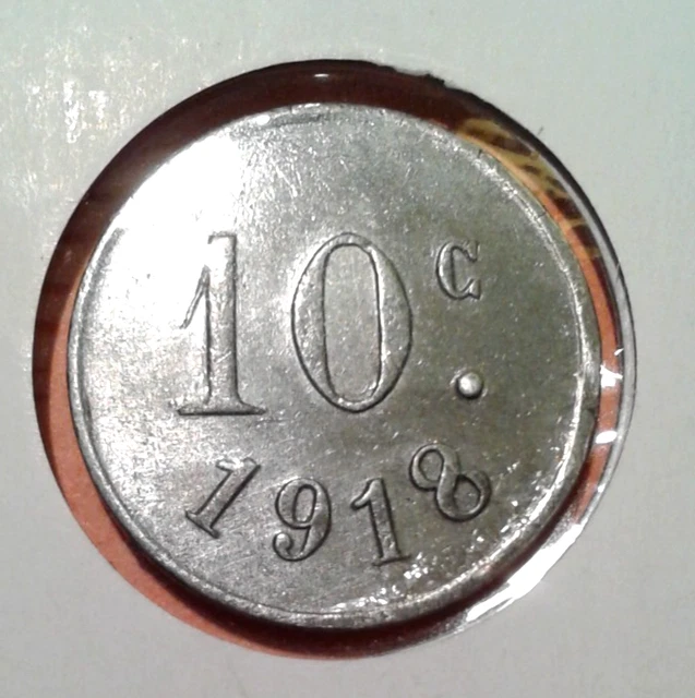 FRANCE VINTAGE NOTGELD 10 Centimes coin 1918. $19.18 - PicClick CA