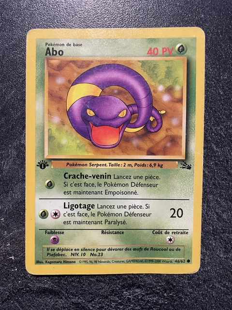 CARTE POKÉMON : Abo | 46/62 | Fossile | édition 1 | MP-G | Wizards FR ...