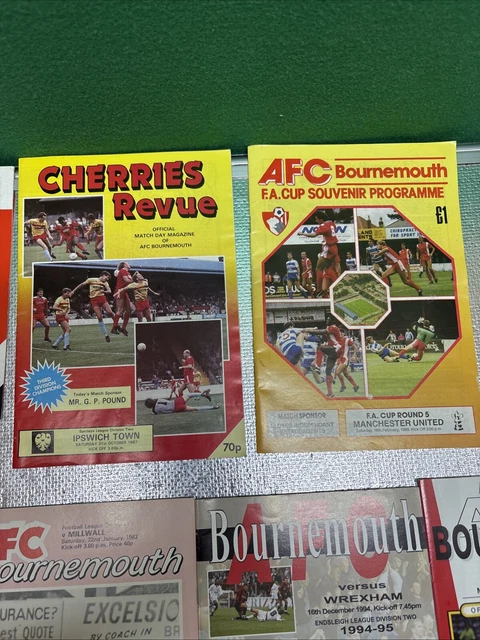 BOURNEMOUTH FOOTBALL PROGRAMMES collections/ bulk lots 1980’s -90’s £2. ...