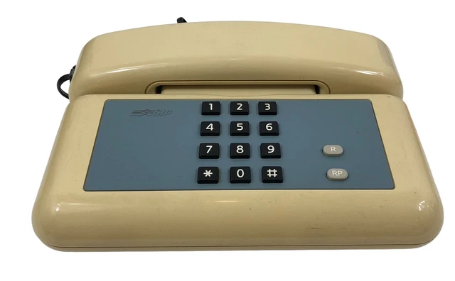 TELEFONO FISSO VINTAGE SIP Giugiaro Design Bianco e Azzurro EUR 29,99 ...