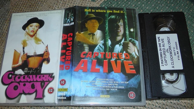 CLOCKWORK ORGY & Captured Alive VHS Video Big Box Timecode Sample ...