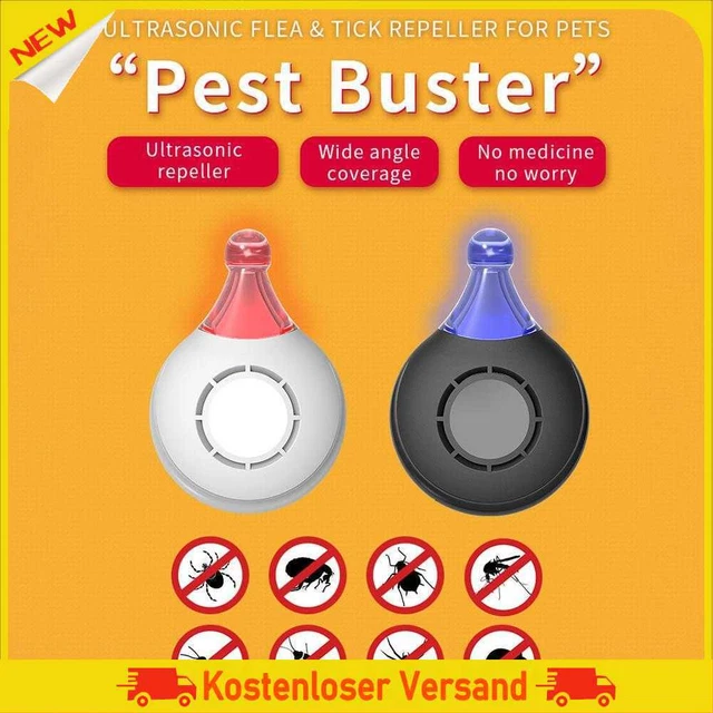 USB RECHARGEABLE ULTRASONIC Pest Reject Flea Tick Lice Repeller for Cat ...