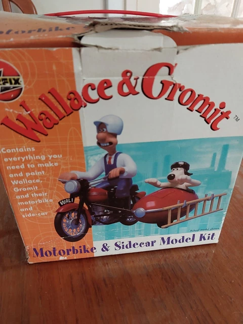 WALLACE AND GROMIT AirFix Motorbike & Sidecar Model Kit Collectable £40 ...