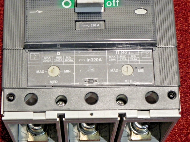ABB SACE TMAX T5H 400 FRAME 320 AMP TRIP 3 POLE CIRCUIT BREAKER 50-60 ...