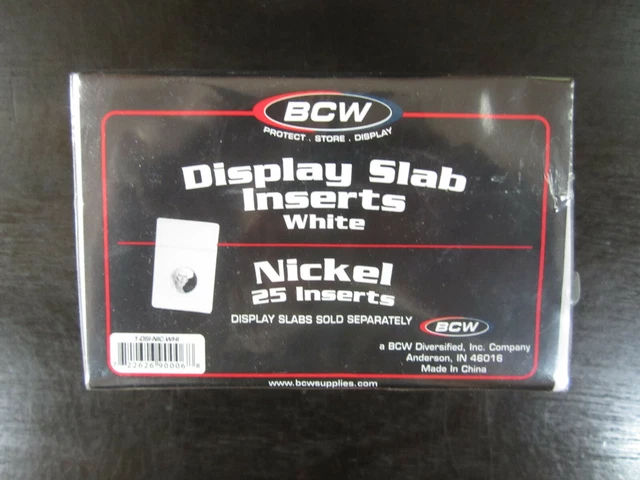 BCW COIN DISPLAY Slab Foam Insert Nickel White 25 Count £7.88 - PicClick UK