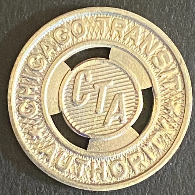 CHICAGO TRANSIT AUTHORITY CTA Transit Token 16mm VGC £6.60 - PicClick UK