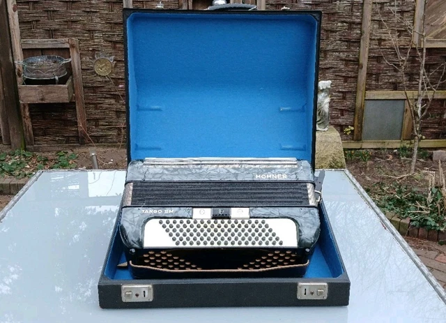 HOHNER TANGO 2 M Akkordeon in Schwarz/Perlmut (Top Zustand) EUR 211,00 ...