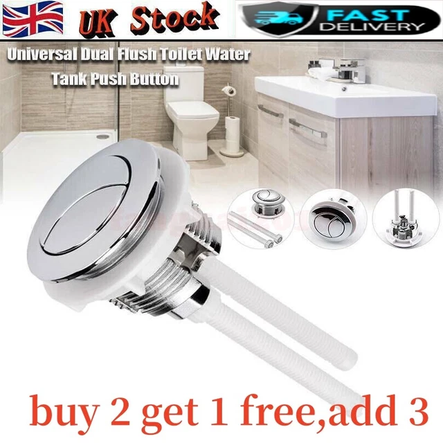38MM UNIVERSAL REPLACEMENT Dual Flush Push Button Toilet Cistern Flush ...
