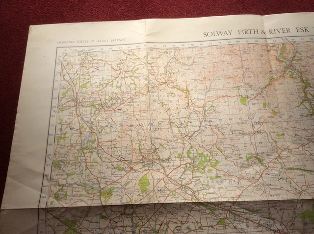 WW2 WAR OFFICE 1939 Military Map Solway Firth & River Esk, Scotland ...