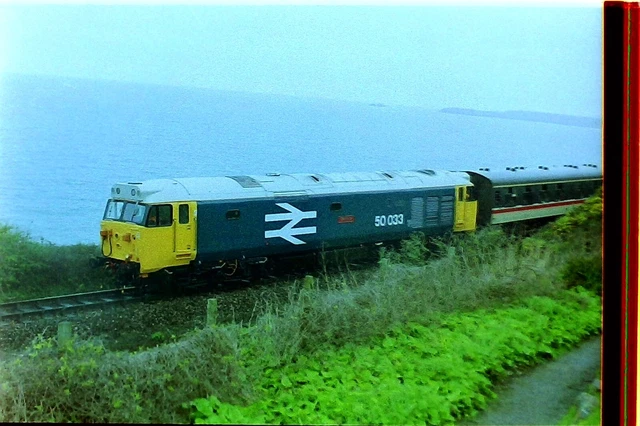 35MM RAILWAY COLOUR Negative Class 50 033 on the St. Ives branch £1.95 ...