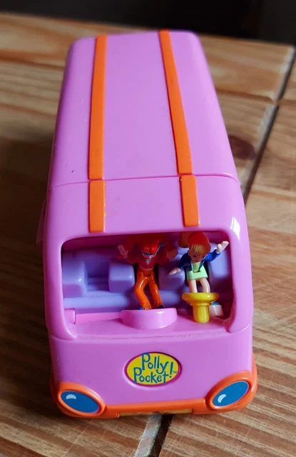 VINTAGE POLLY POCKET Polly And The Pops Tour Bus 1998. 99% Complete. £9 ...