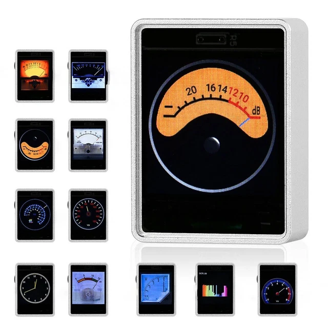 10 DISPLAY MODES Audio Spectrum Analyzer MIC Stereo USB 5V 16-bit 30*12 ...