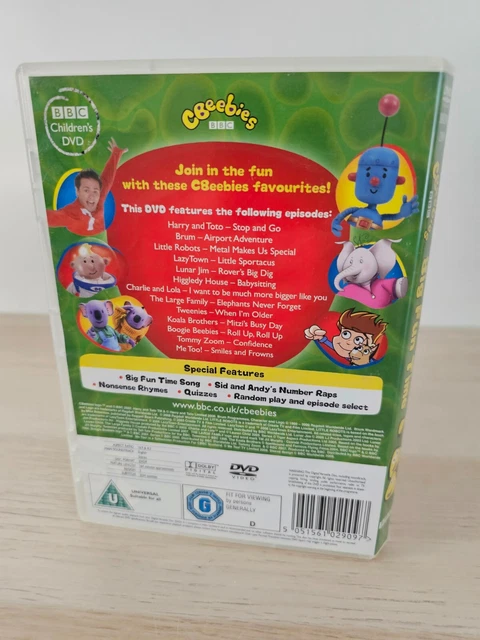 CBEEBIES BIG FUN Time DVD Region 2 PAL BBC LazyTown Tweenies Tommy Brum ...