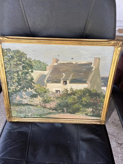 TABLEAU HUILE SUR Toile Ancien De Jacques DENIER ( 1894-1983 ) EUR 45 ...