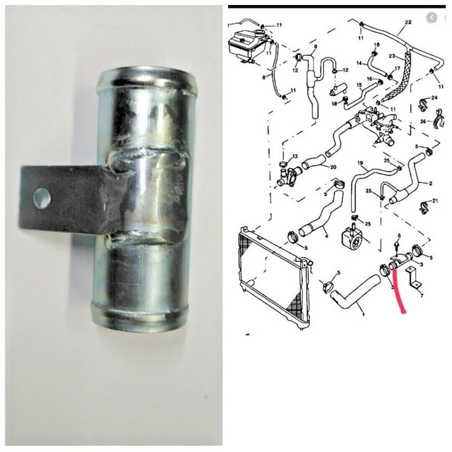 TUBO METALICO UNION Manguito Radiador Suzuki Vitara 1.9 D Y Hdi 17841 ...