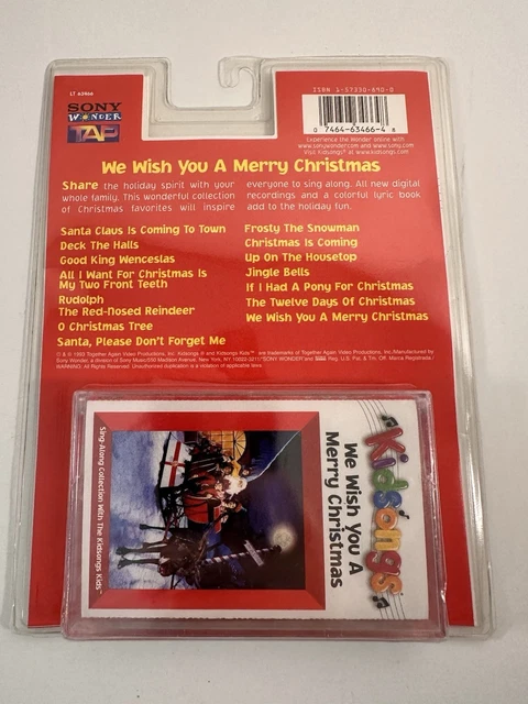 KIDSONGS CASSETTE WE Wish You A Merry Christmas Song Along Sony Wonder ...