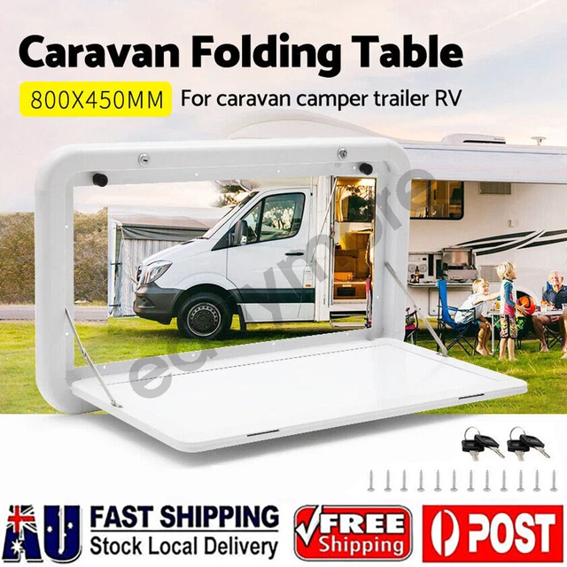 CARAVAN TABLE FOLDING Picnic Camping Motorhome Outdoor Tables Locked ...