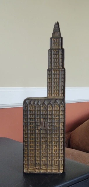 ANTIQUE CAST IRON Woolworth Building Architecture Souvenir Still Bank ...