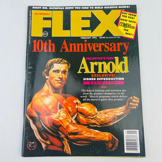 VINTAGE JOE WEIDER'S Flex Body Building Magazine ARNOLD Feb 1993 ...