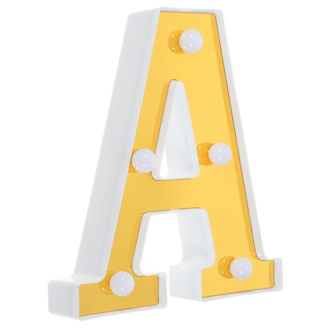 LED A SHAPE Light Sign Desktop Alphabet Letter A Lamp Indoors Night ...
