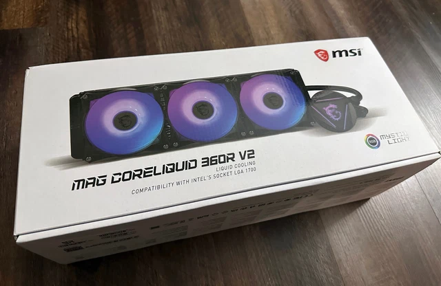 MSI - MAG CORELIQUID 360R V2 - 360mm Radiator - AIO ARGB CPU Liquid ...